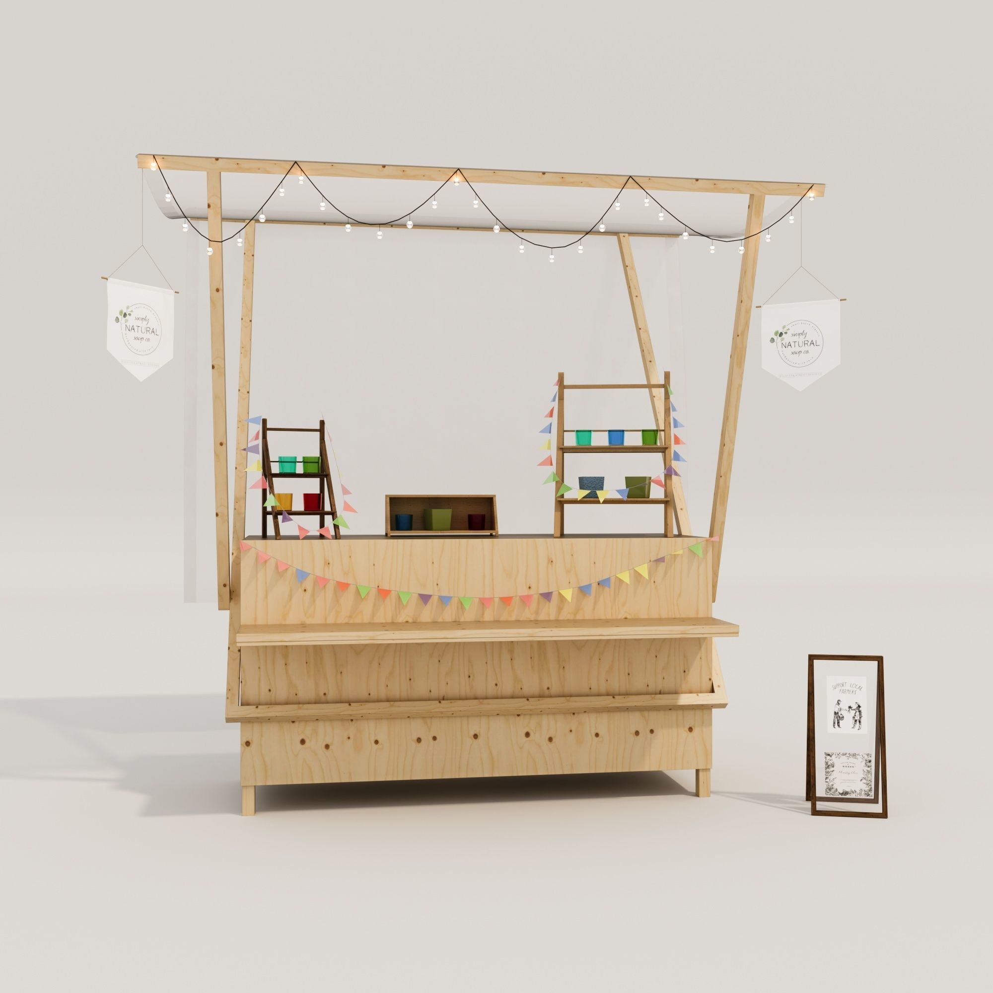 Kiosks for fairs 3D model | CGTrader