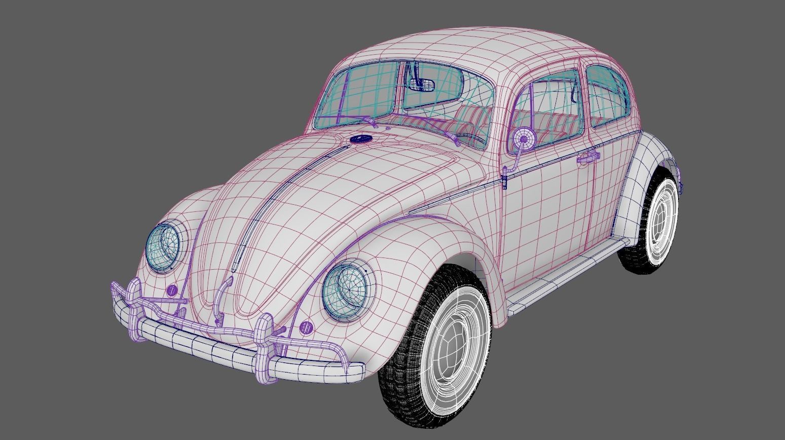 classic volkswagen beetle 3D model | CGTrader