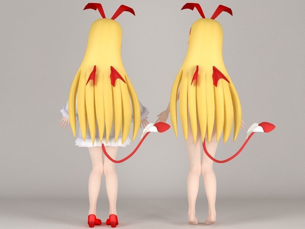 Flonne anime girl pose 01 3D model | CGTrader