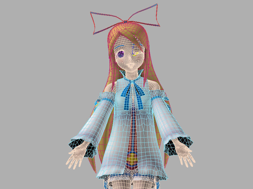 Flonne anime girl pose 01 3D model | CGTrader