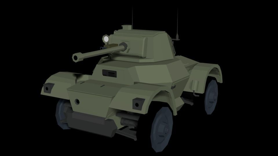 3D model Daimler Mk1 LowPoly isometric WW2 VR / AR / low-poly | CGTrader