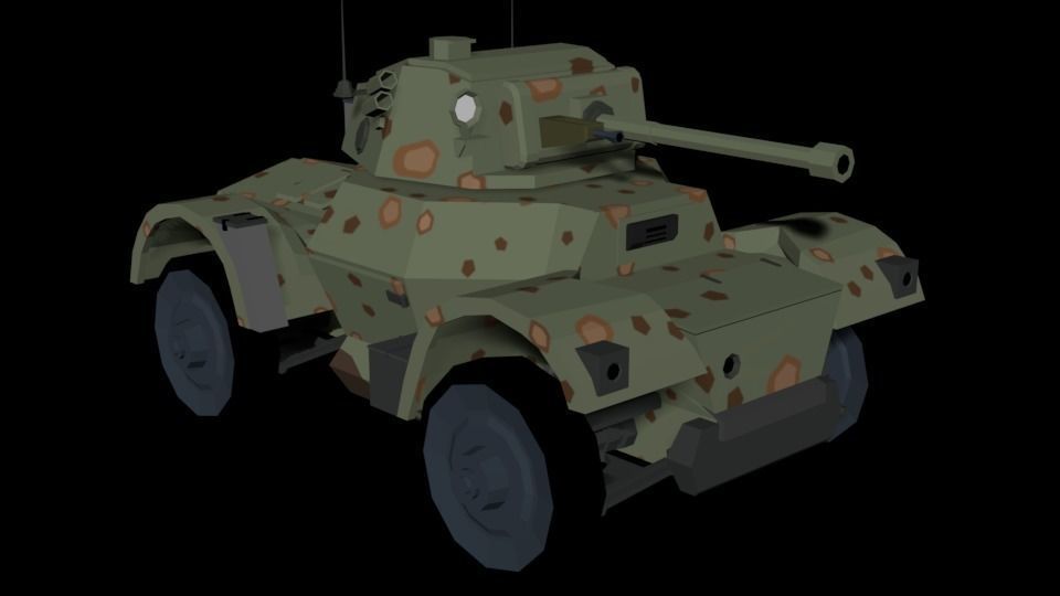 3D model Daimler Mk1 LowPoly isometric WW2 VR / AR / low-poly | CGTrader