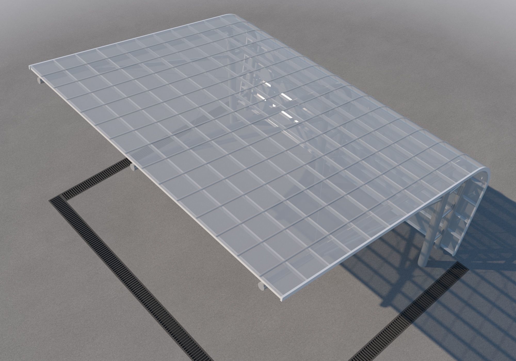 Carport Design With Steel Construction 2 3D model | CGTrader