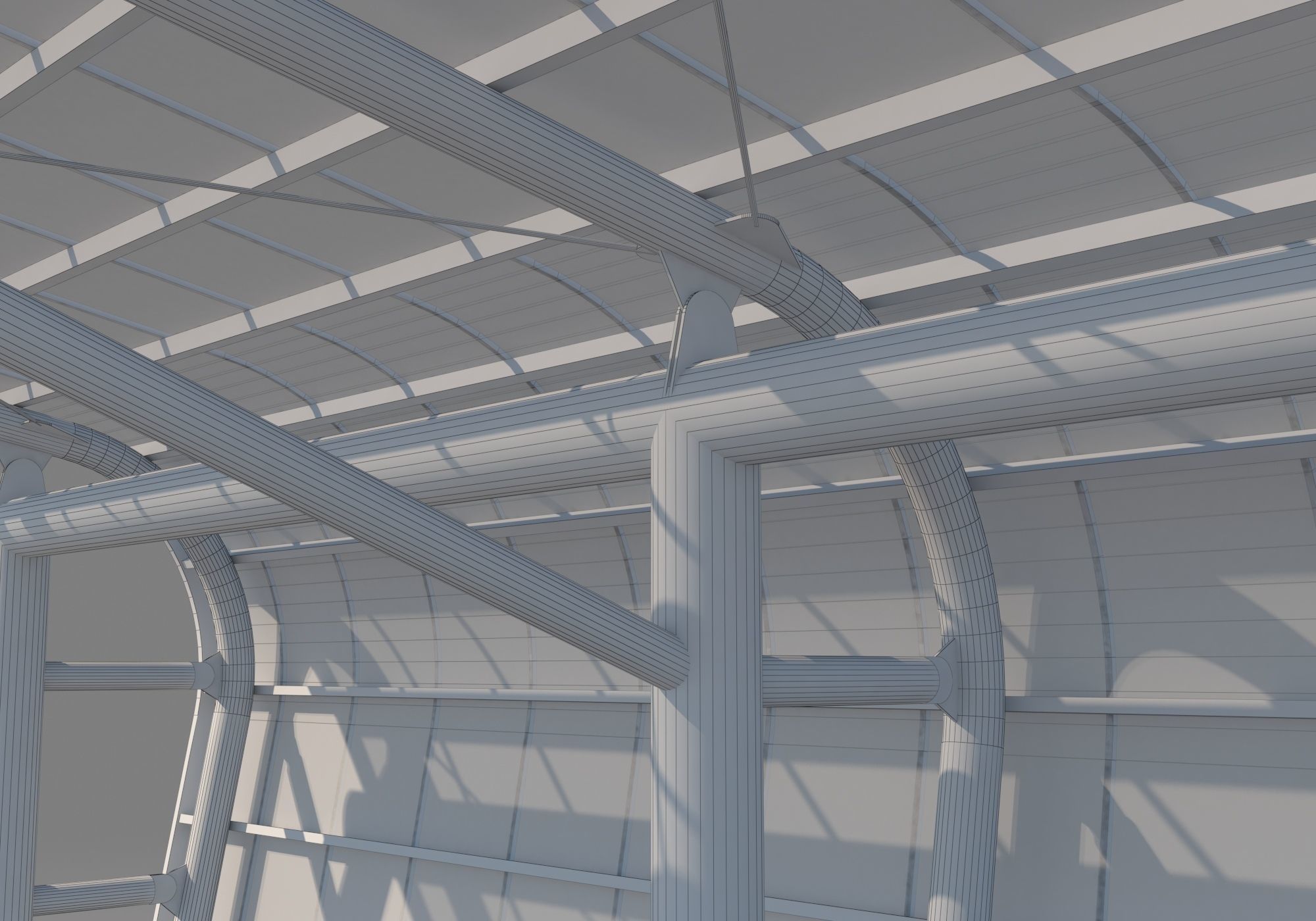 Carport Design With Steel Construction 2 3D model | CGTrader