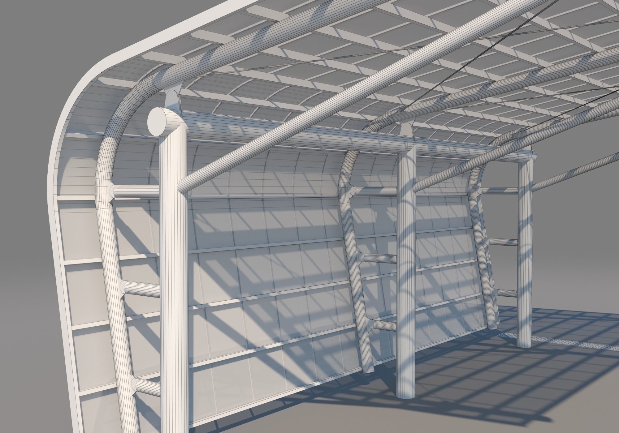 Carport Design With Steel Construction 2 3D model | CGTrader