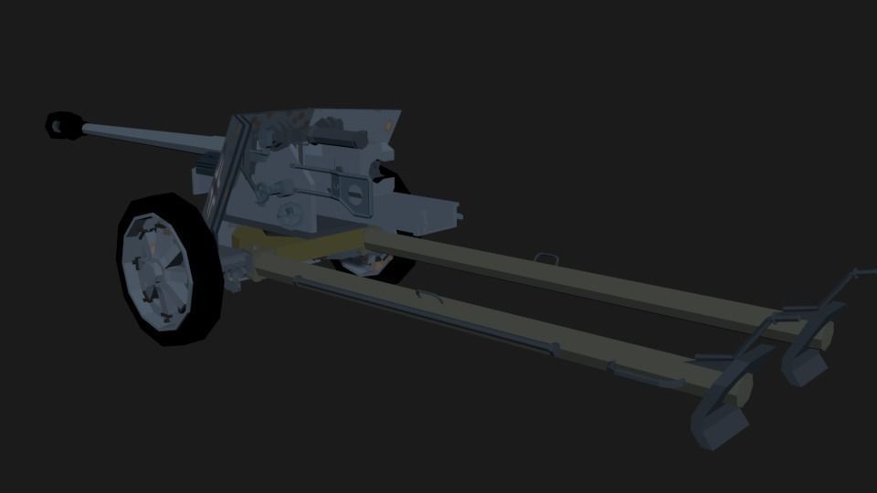 3D model Anti-tank pack 40 LowPoly isometric VR / AR / low-poly | CGTrader