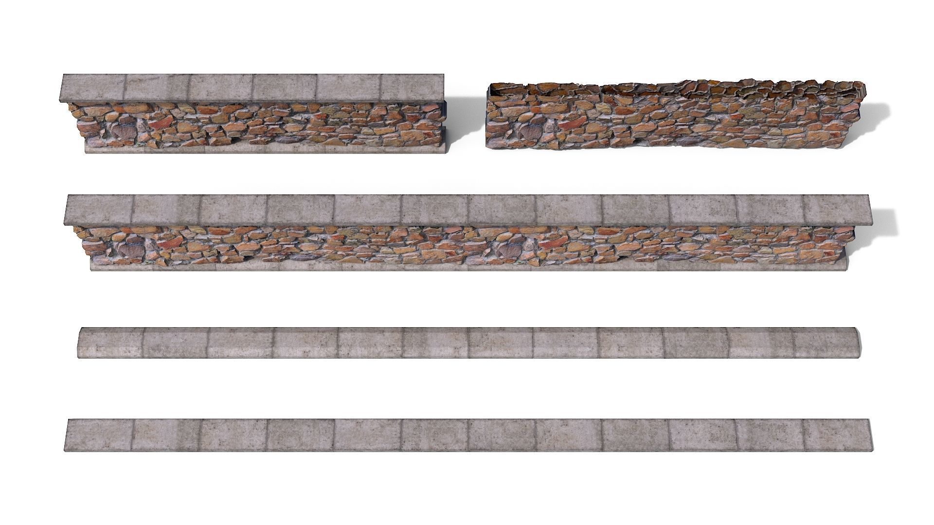 3D model Granite wall based-scan VR / AR / low-poly | CGTrader