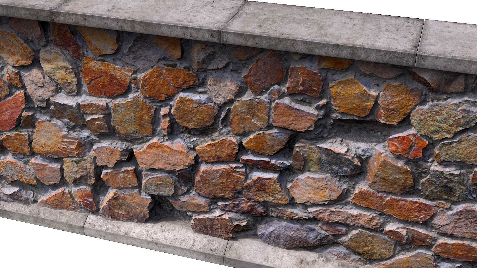 3D model Granite wall based-scan VR / AR / low-poly | CGTrader