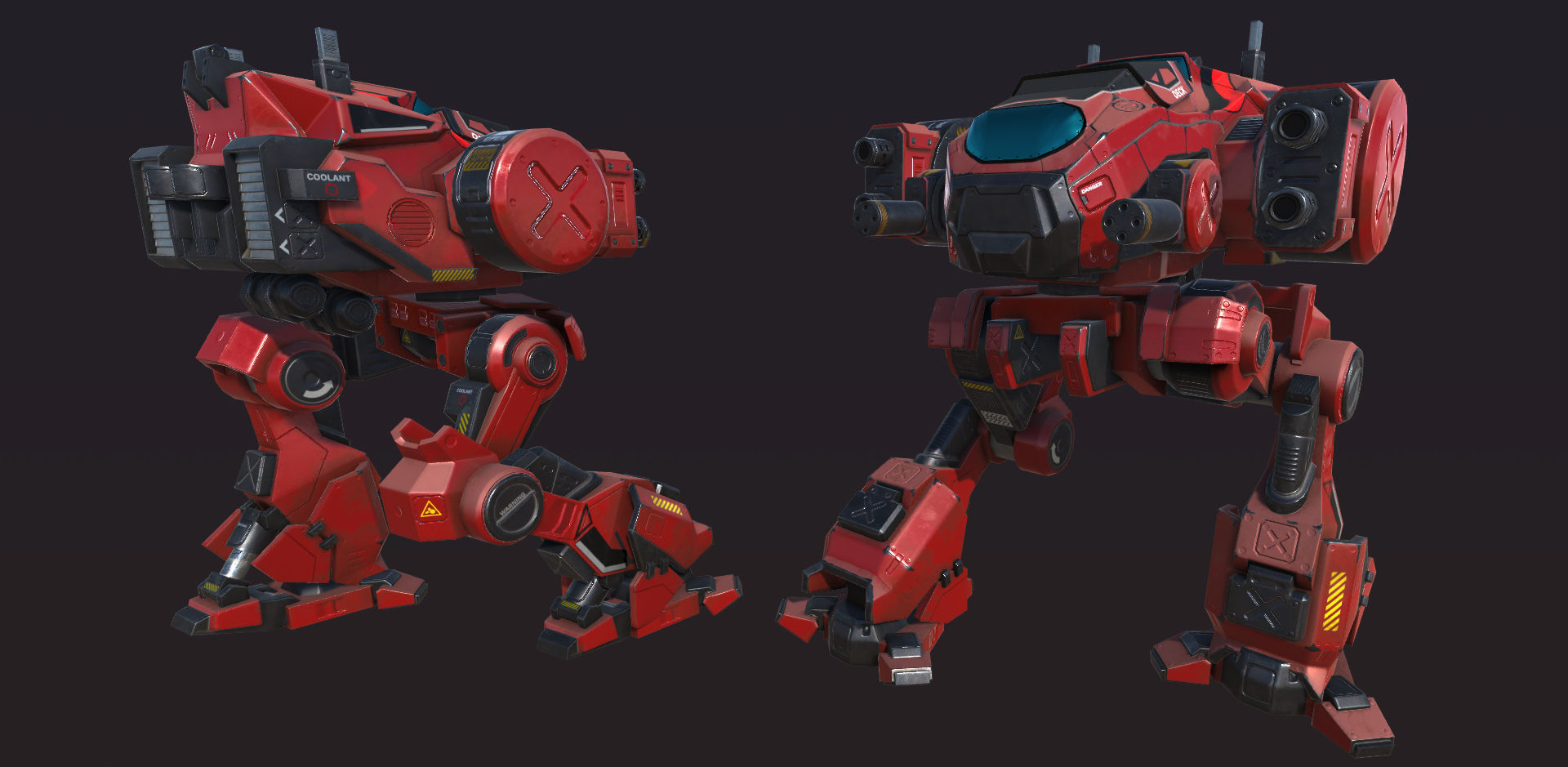 3D model PBR Modular Mechs v2 VR / AR / low-poly rigged animated | CGTrader