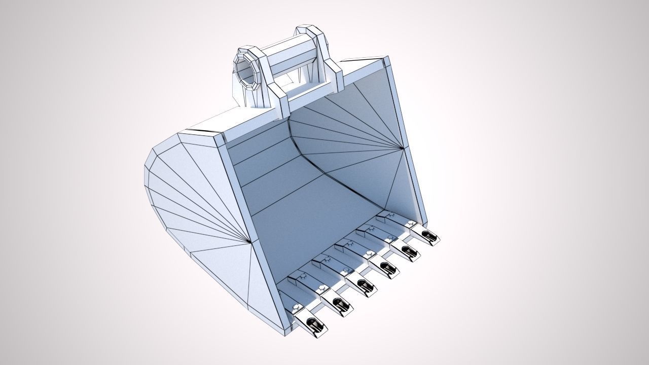 3D model Excavator Bucket Digger Claw VR / AR / low-poly | CGTrader