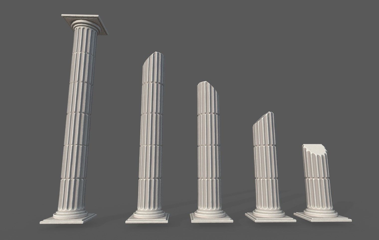 3D model Modular Roman Columns VR / AR / low-poly | CGTrader