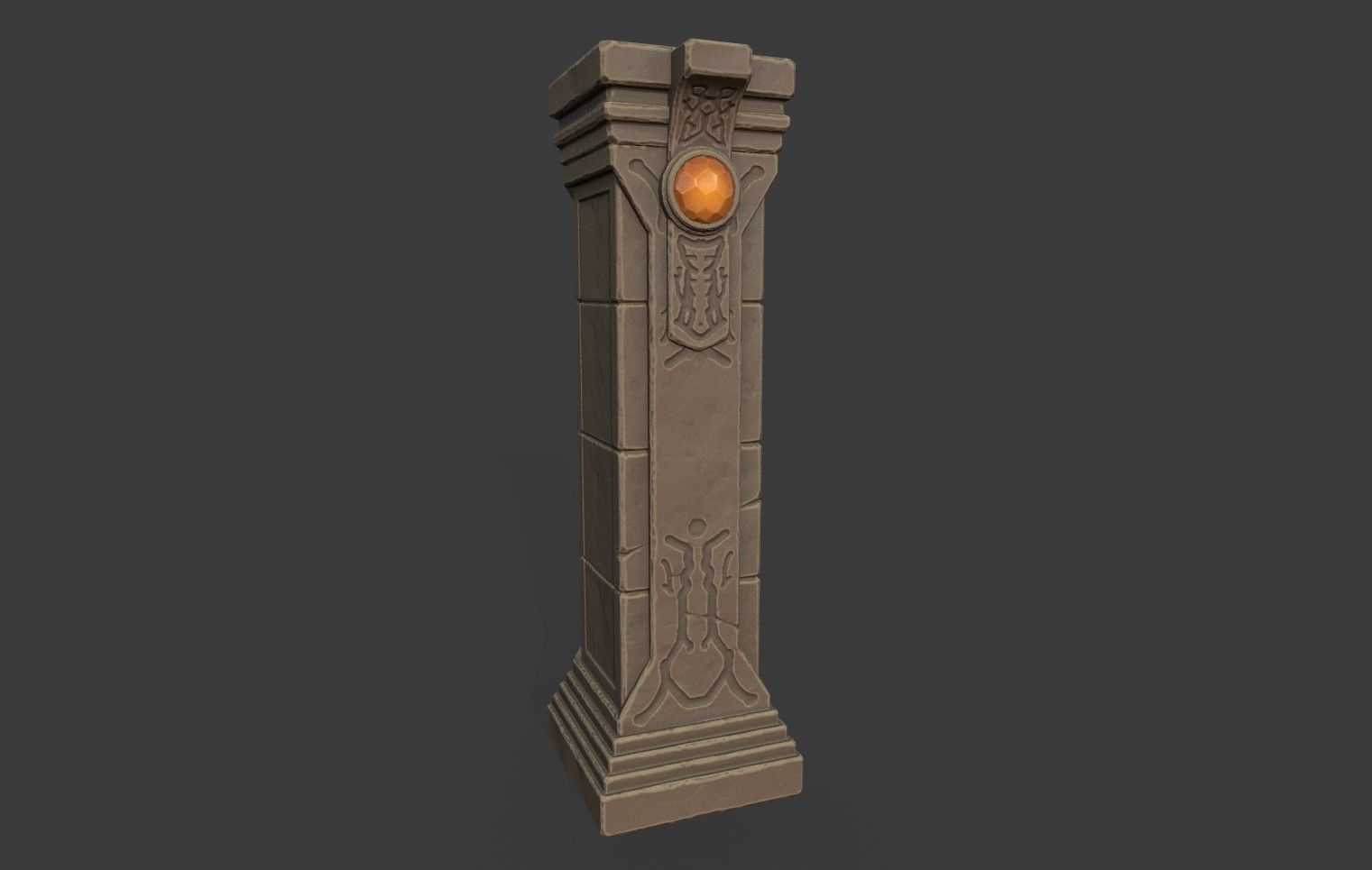 3D model Crystal Column VR / AR / low-poly | CGTrader