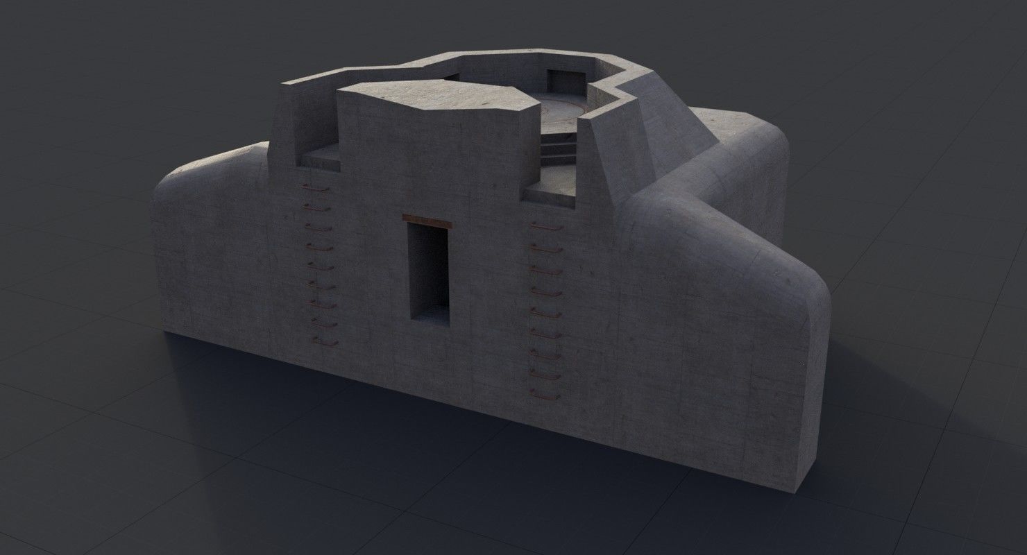 3D model Modular Bunker WWII VR / AR / low-poly | CGTrader