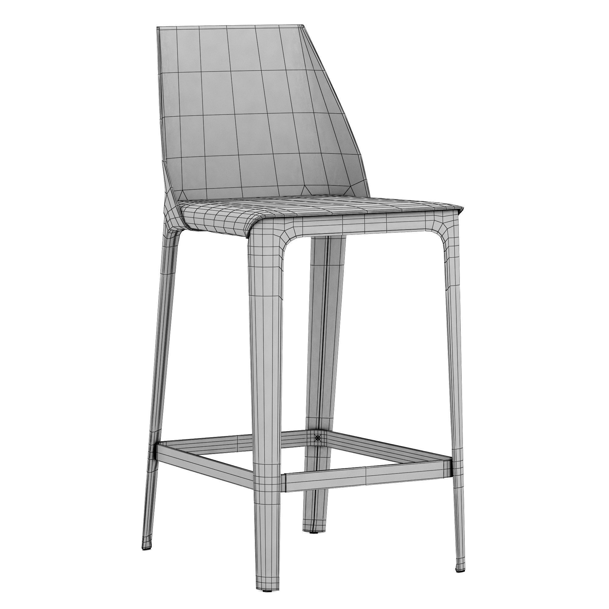 Flexform Stool Isabel 3D model | CGTrader