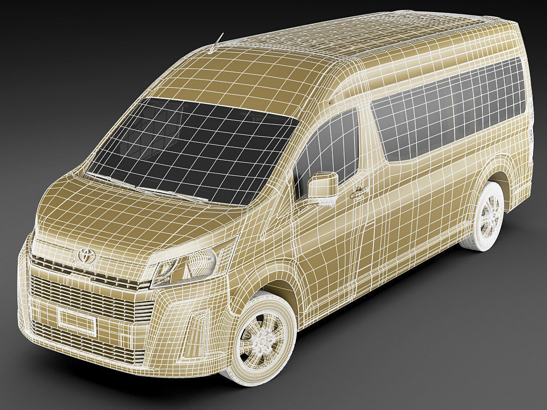 Toyota Hiace Commuter Bus SLWB 2020 3D model | CGTrader
