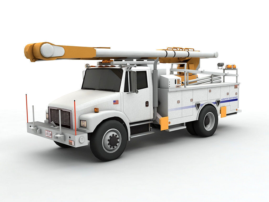 3D model Electricians Utility Truck VR / AR / low-poly | CGTrader