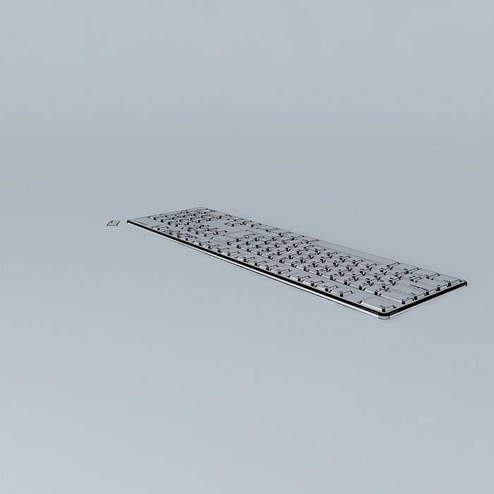 Titanium wireless keyboard D 1000 free 3D model | CGTrader