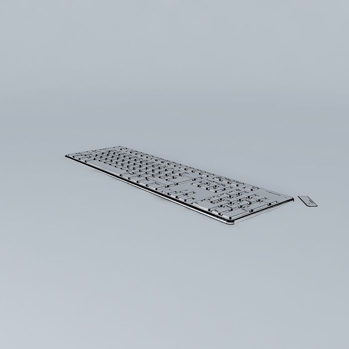 Titanium wireless keyboard D 1000 free 3D model | CGTrader