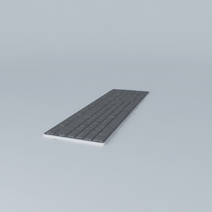Titanium wireless keyboard D 1000 free 3D model | CGTrader