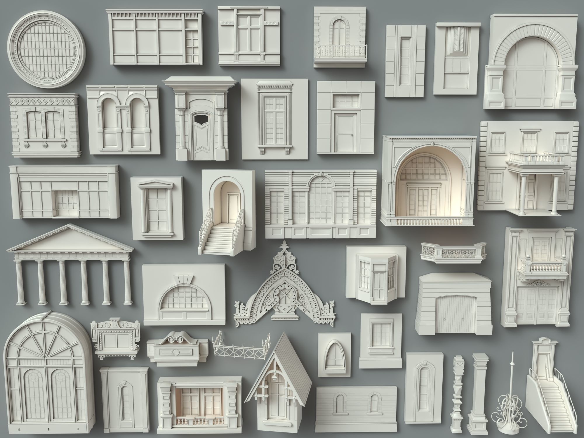 Building Facade Collection-4 - 40 peace facade 3D