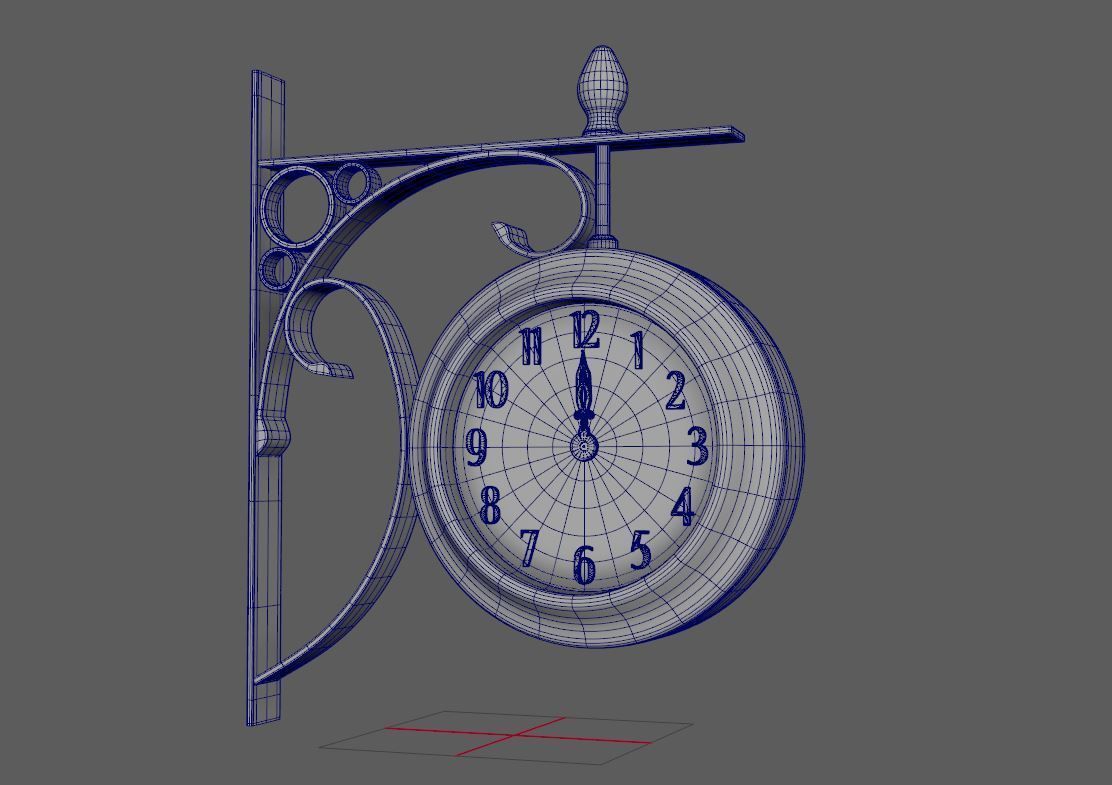 Realistic Watch clock hanging on wall 3D model | CGTrader