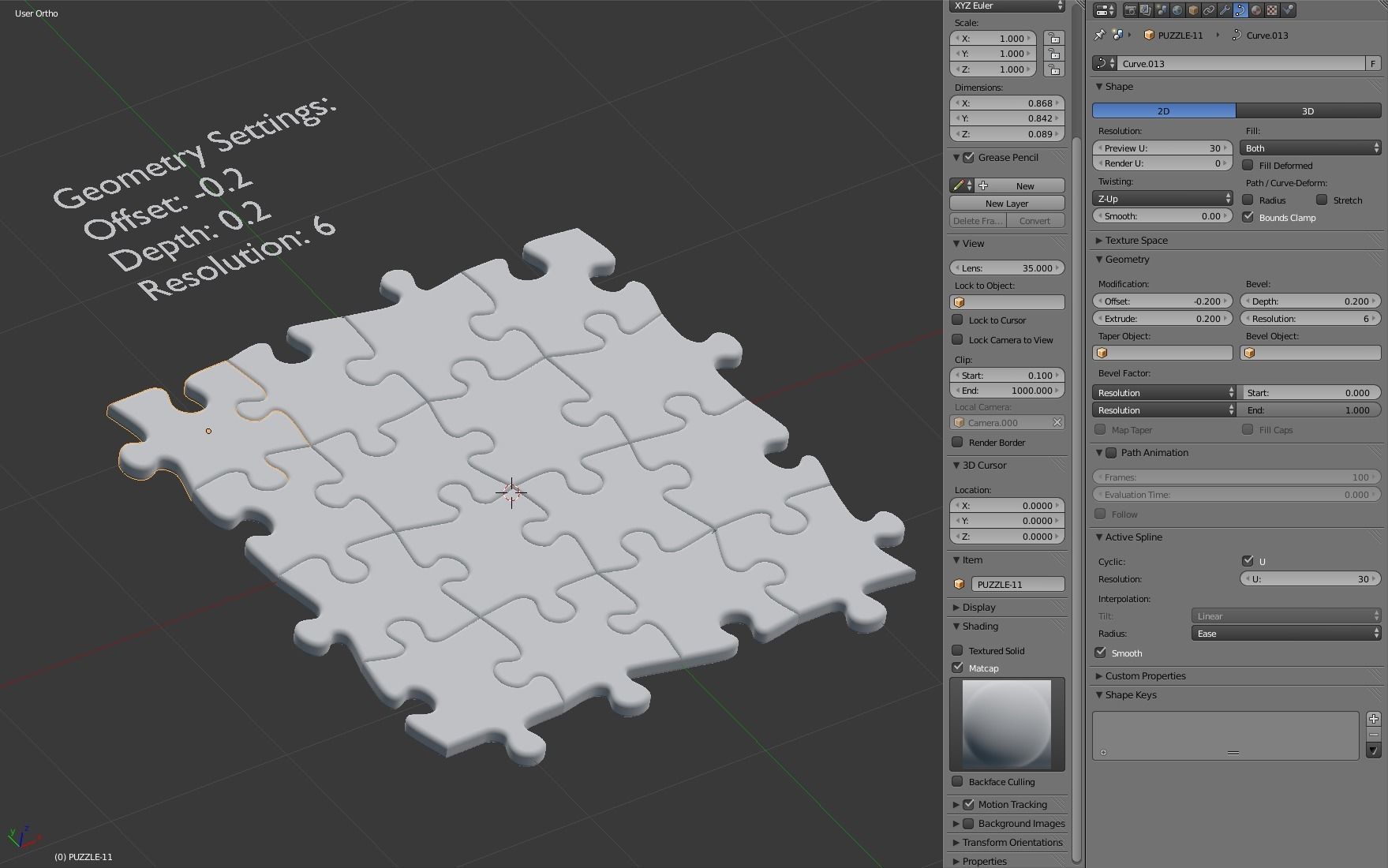 Repeatable jigsaw puzzle module 3D model | CGTrader