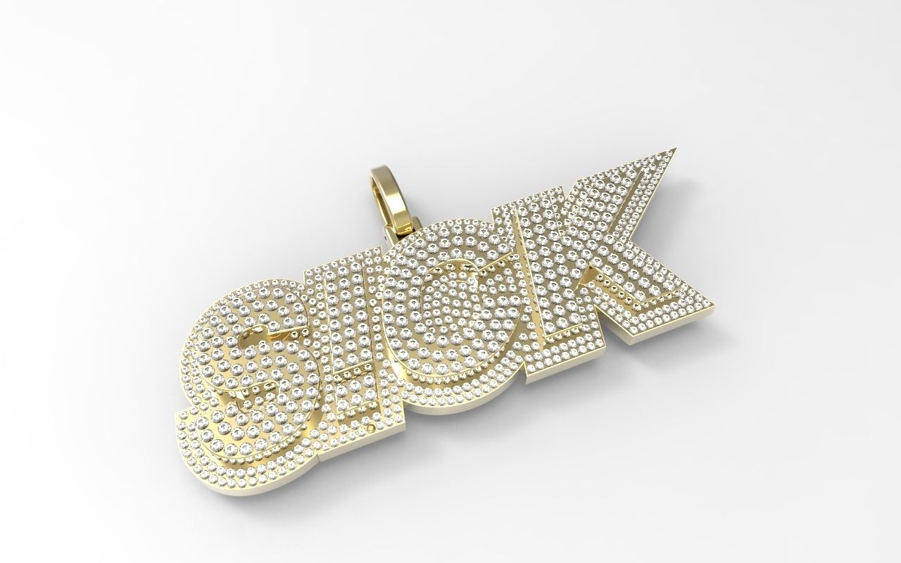 Jewelery Iceout Pendant 3D model | CGTrader