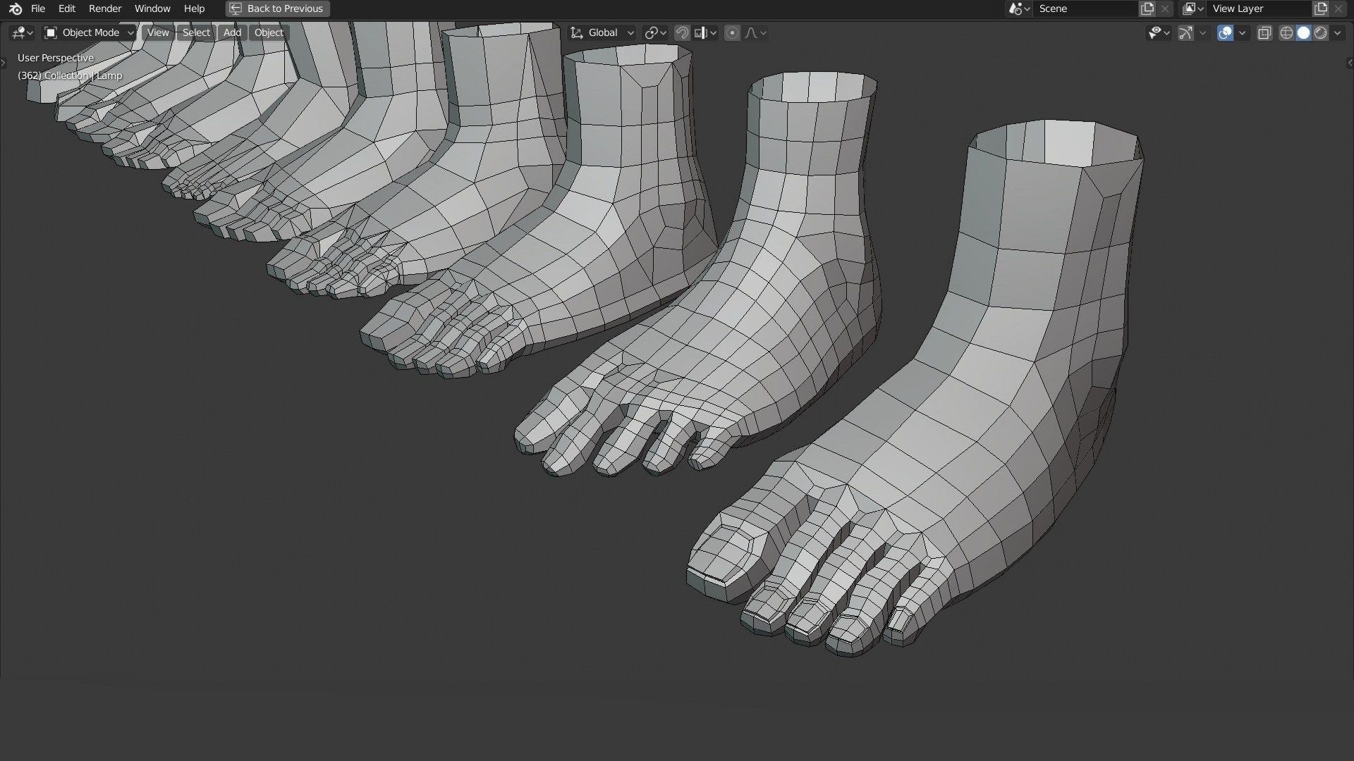 3D model Foot basemesh pack VR / AR / low-poly | CGTrader