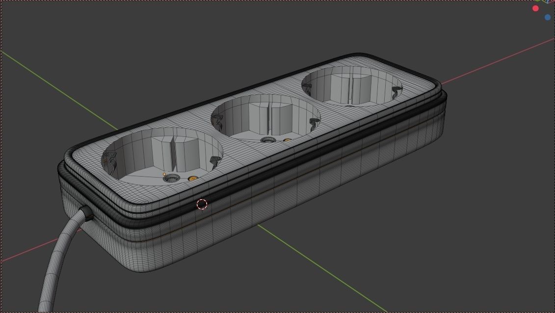 Realistic socket strip or 3D model Blender 3D model | CGTrader