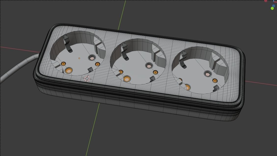 Realistic socket strip or 3D model Blender 3D model | CGTrader