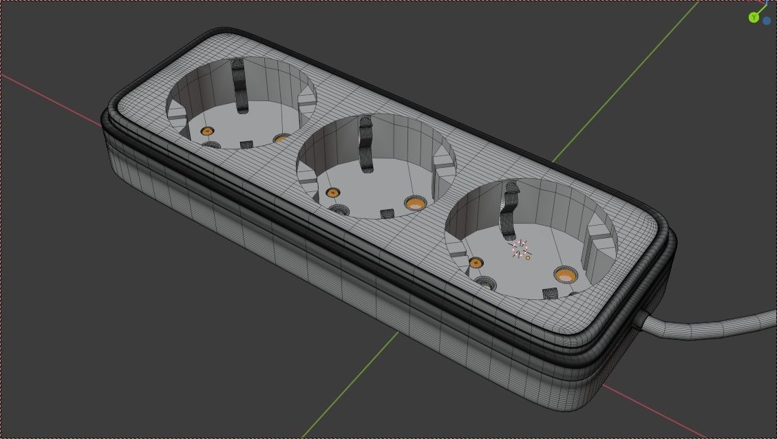 Realistic socket strip or 3D model Blender 3D model | CGTrader