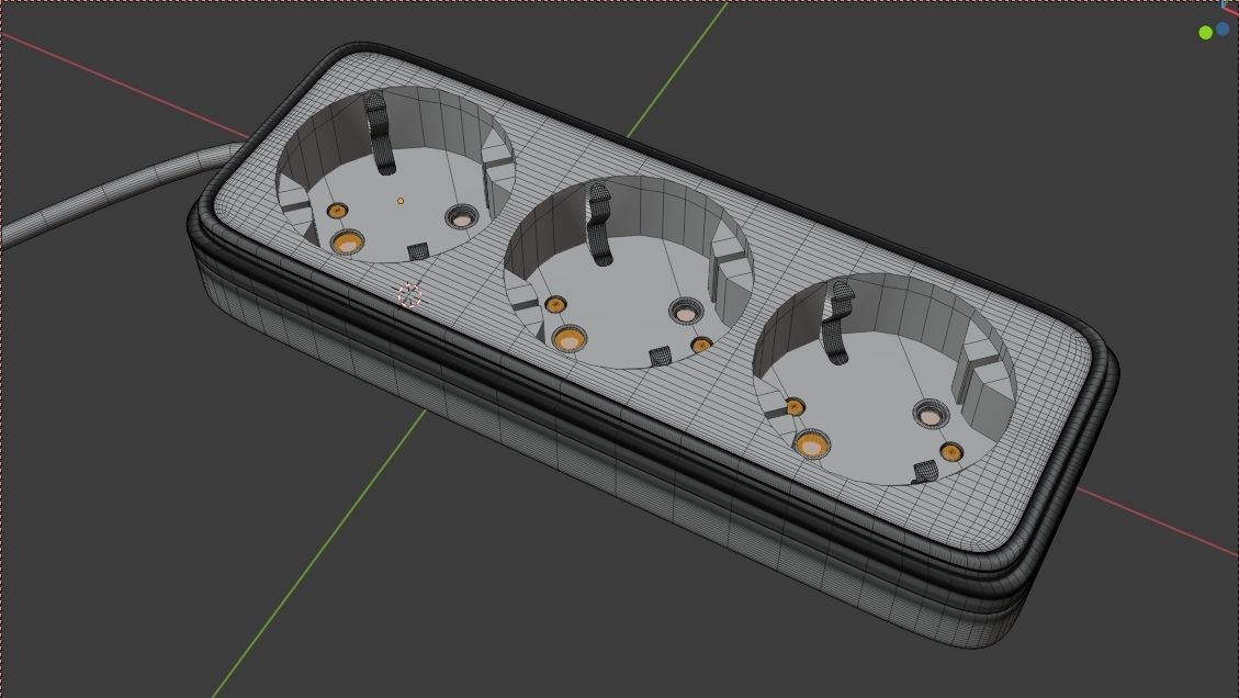 Realistic socket strip or 3D model Blender 3D model | CGTrader