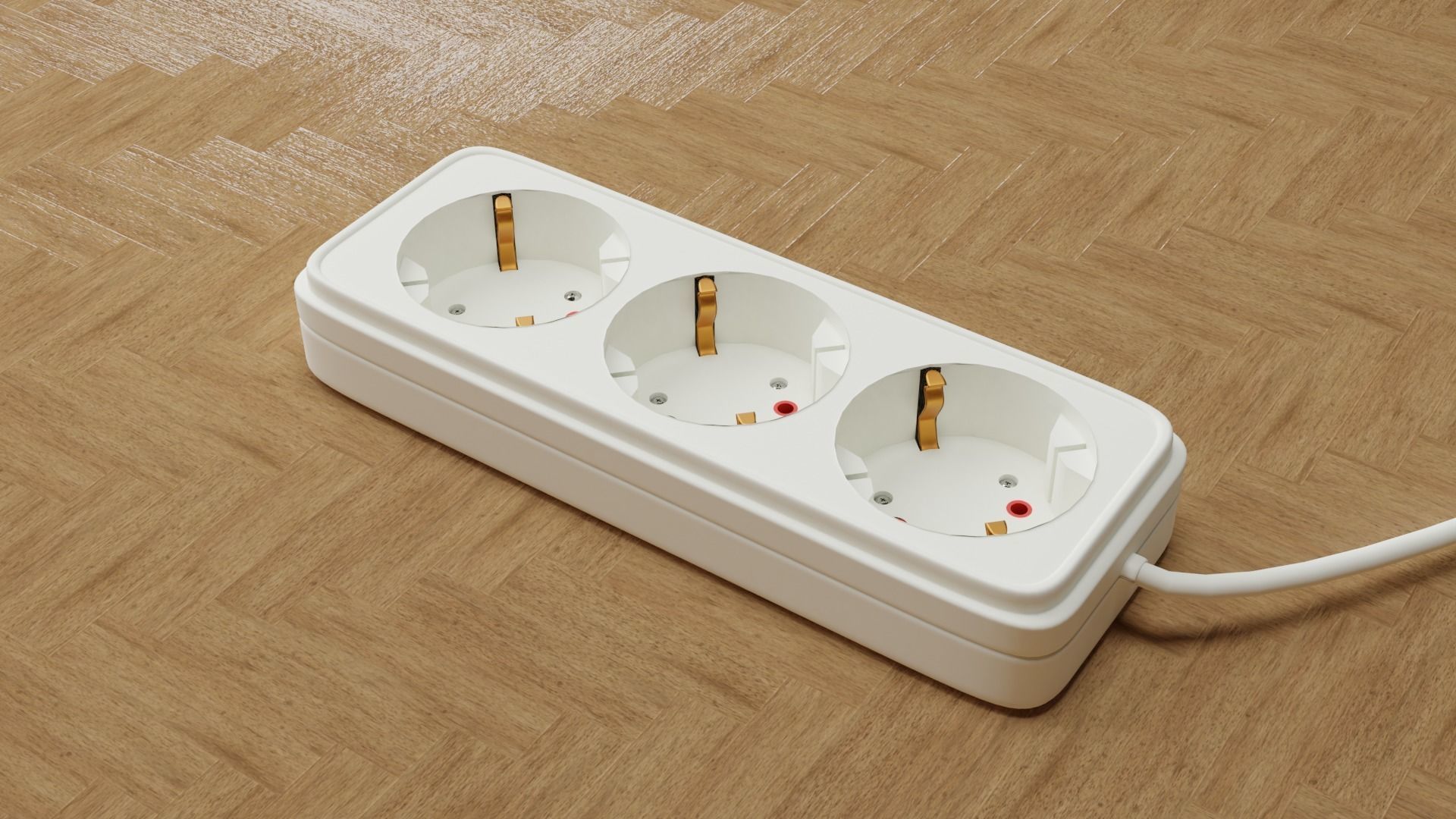 Realistic socket strip or 3D model Blender 3D model | CGTrader