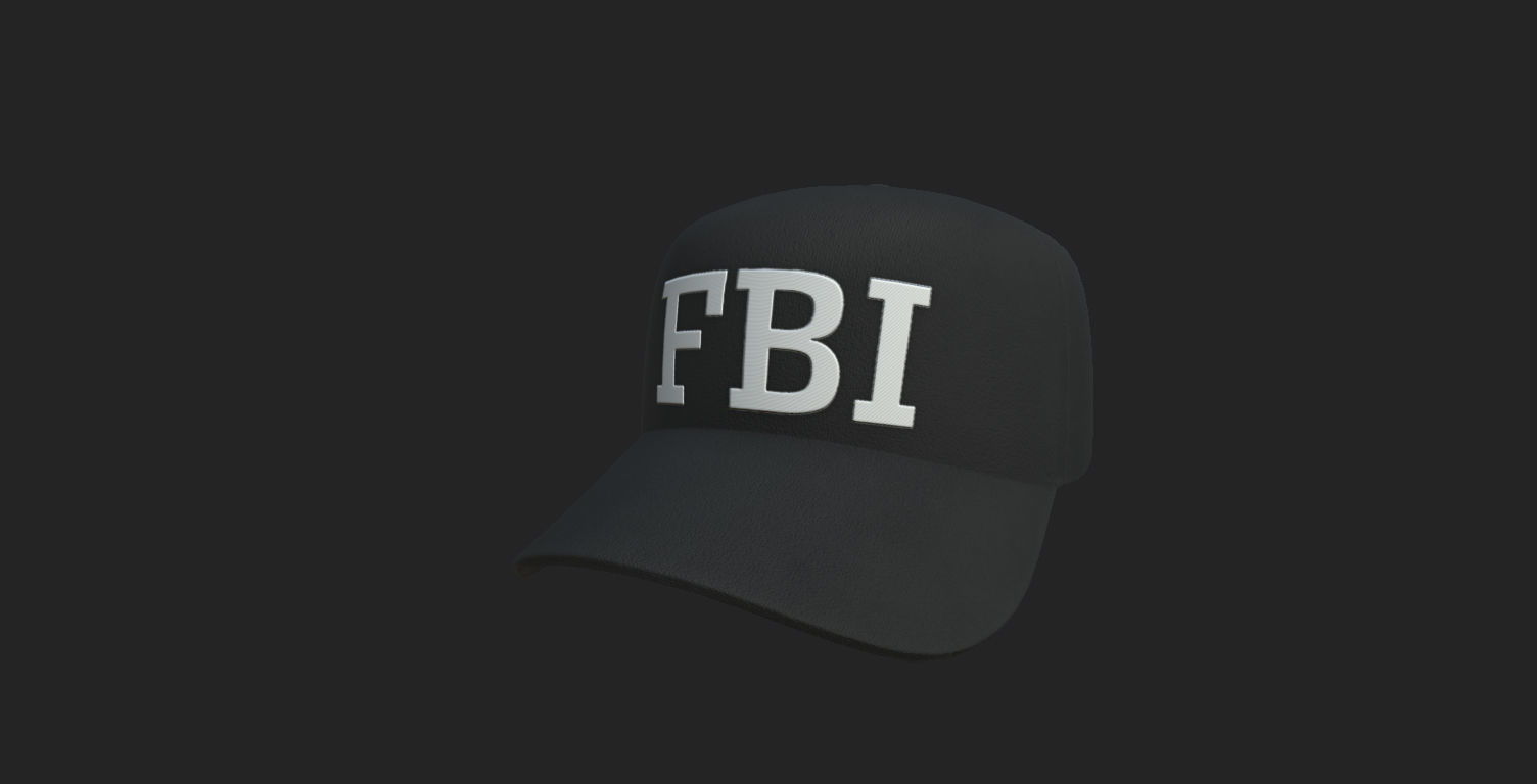 3D model FBI Cap VR / AR / low-poly | CGTrader