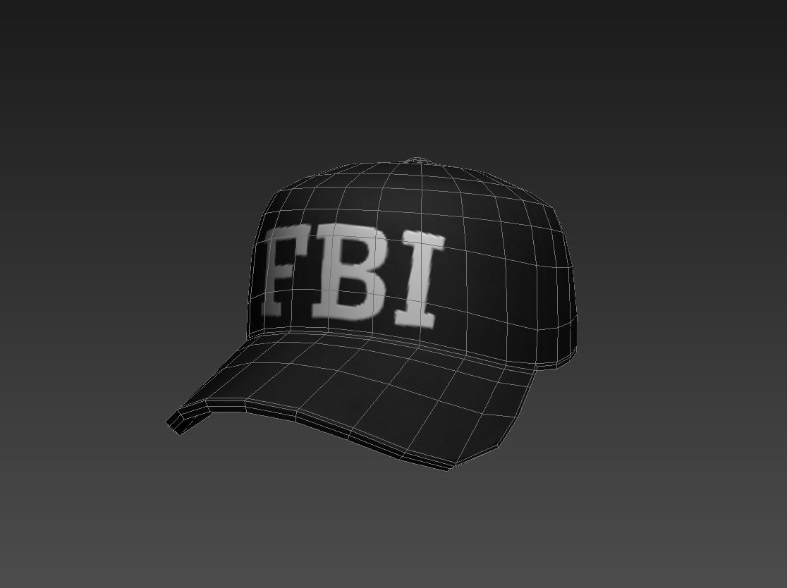 3D model FBI Cap VR / AR / low-poly | CGTrader