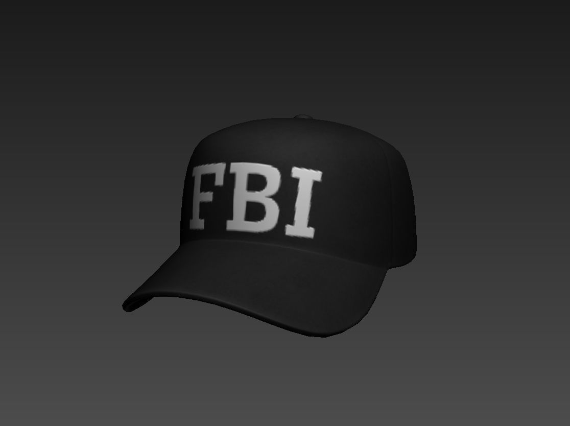 3D model FBI Cap VR / AR / low-poly | CGTrader