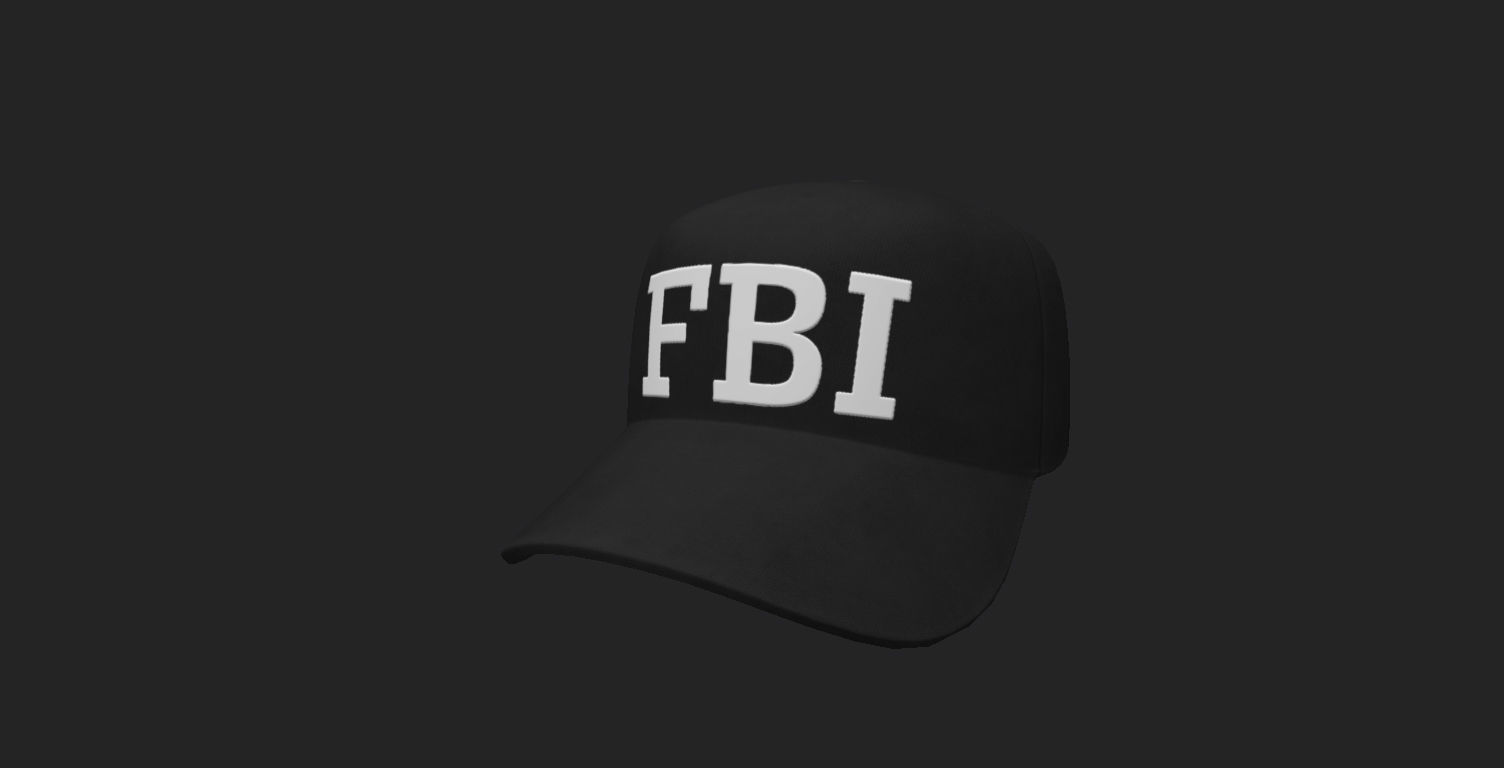 3D model FBI Cap VR / AR / low-poly | CGTrader