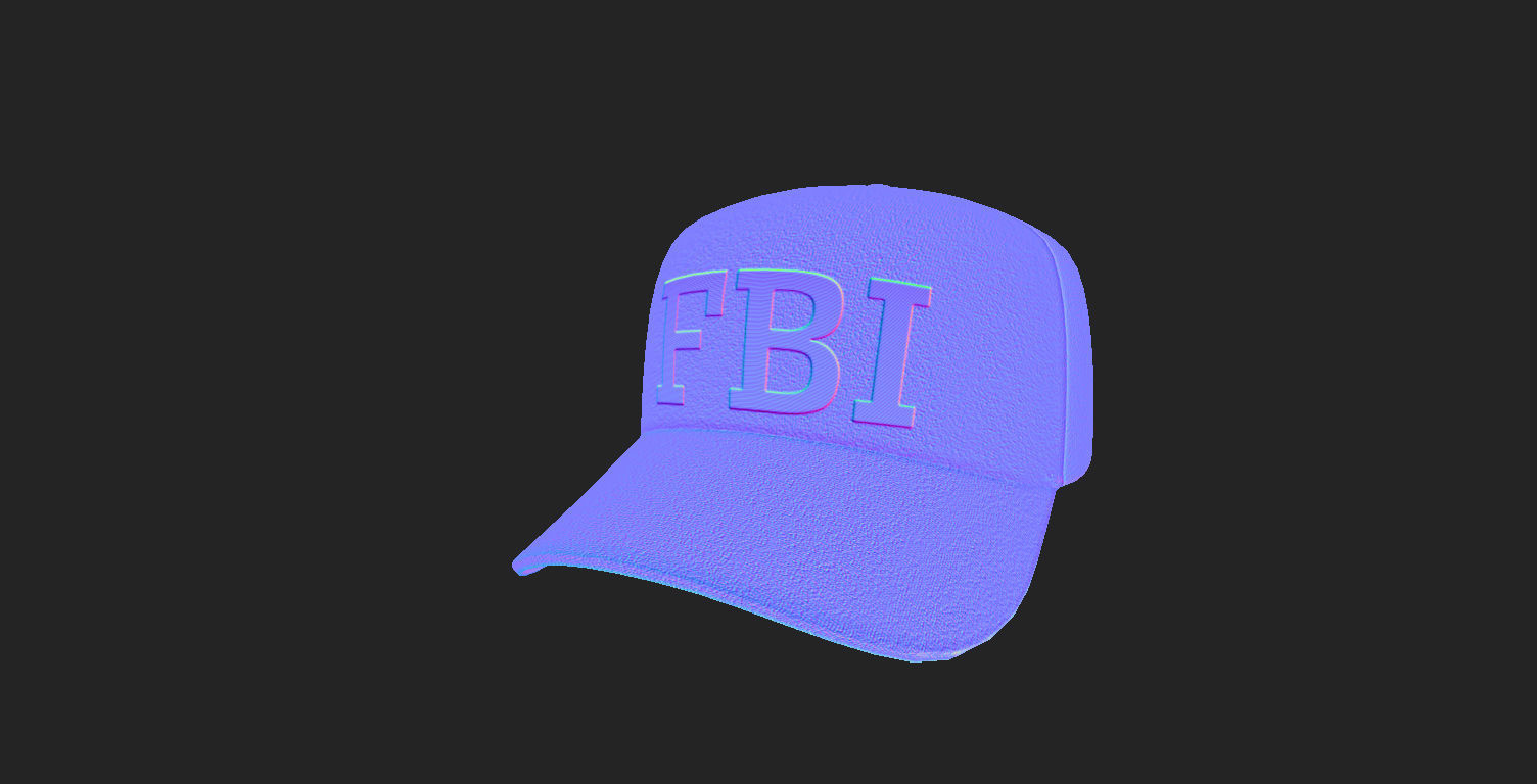 3D model FBI Cap VR / AR / low-poly | CGTrader