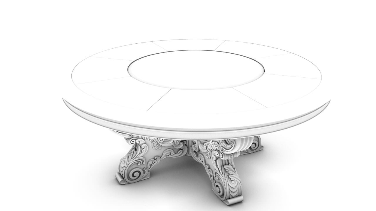 Classic Round Table 3D model | CGTrader
