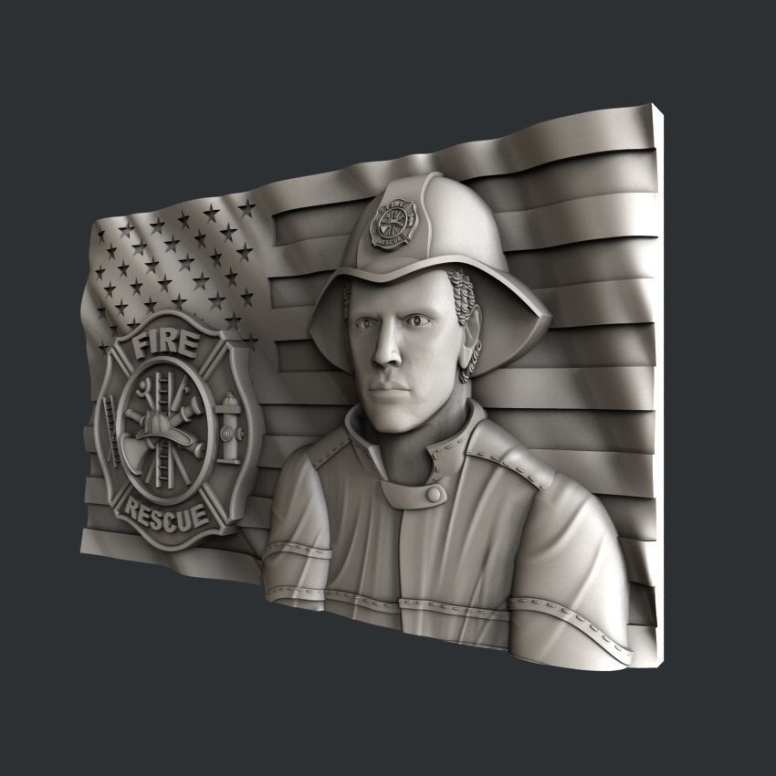 3d STL models for CNC router Fireman 3D model | CGTrader