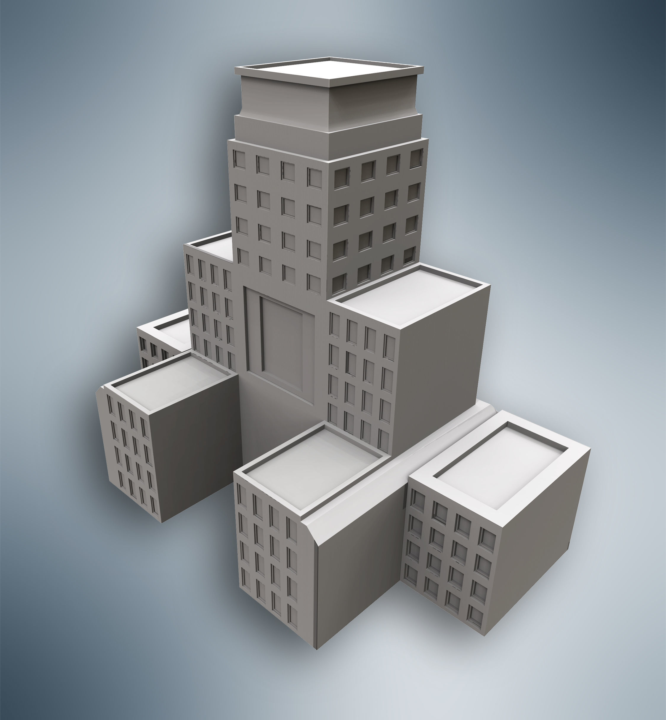 3D model C1 - Skyscrapers - 22 MODELS VR / AR / low-poly | CGTrader