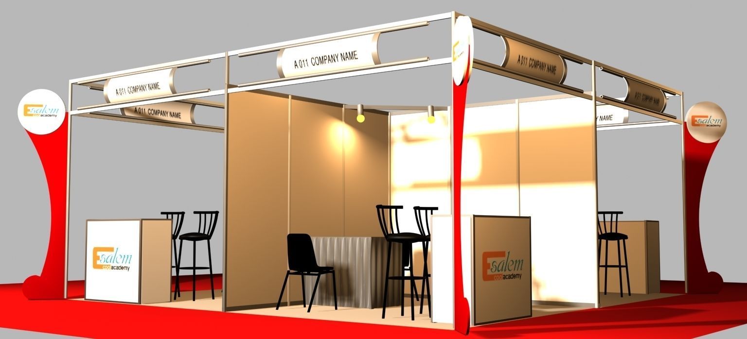 Exhibition booth 6x6 Octanorm system 3D model | CGTrader