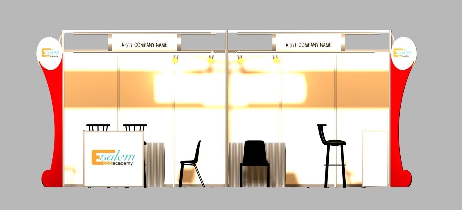 Exhibition booth 6x6 Octanorm system 3D model | CGTrader