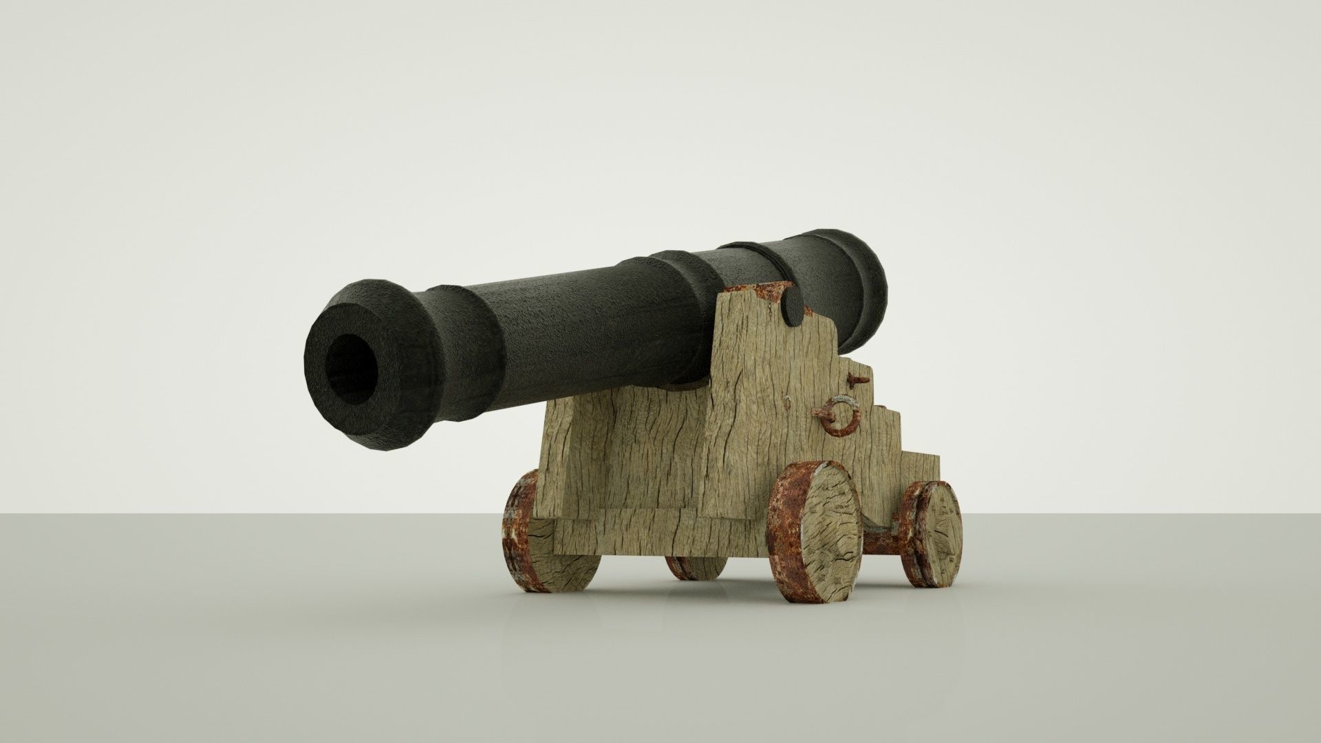 3D model 4ib Naval Long Gun VR / AR / low-poly | CGTrader
