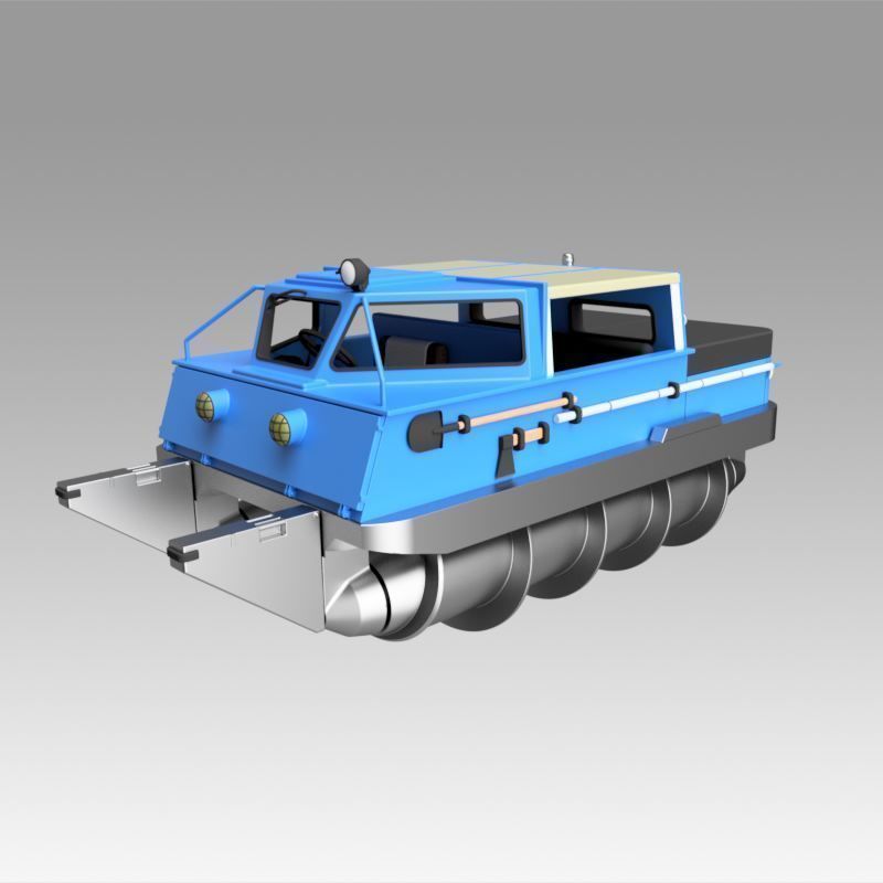 Screw terrain vehicle ZIL-2906 3D model | CGTrader