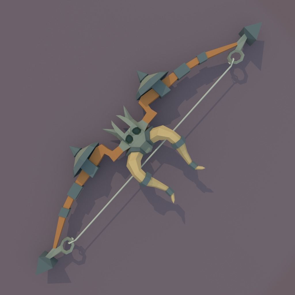 3D model Low Poly Bows Pack VR / AR / low-poly rigged animated | CGTrader