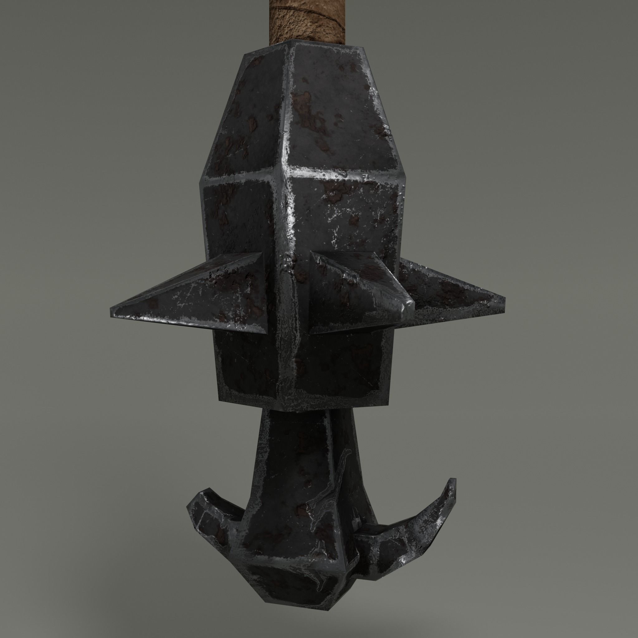 3D model Two Handed Spiked Mace VR / AR / low-poly | CGTrader