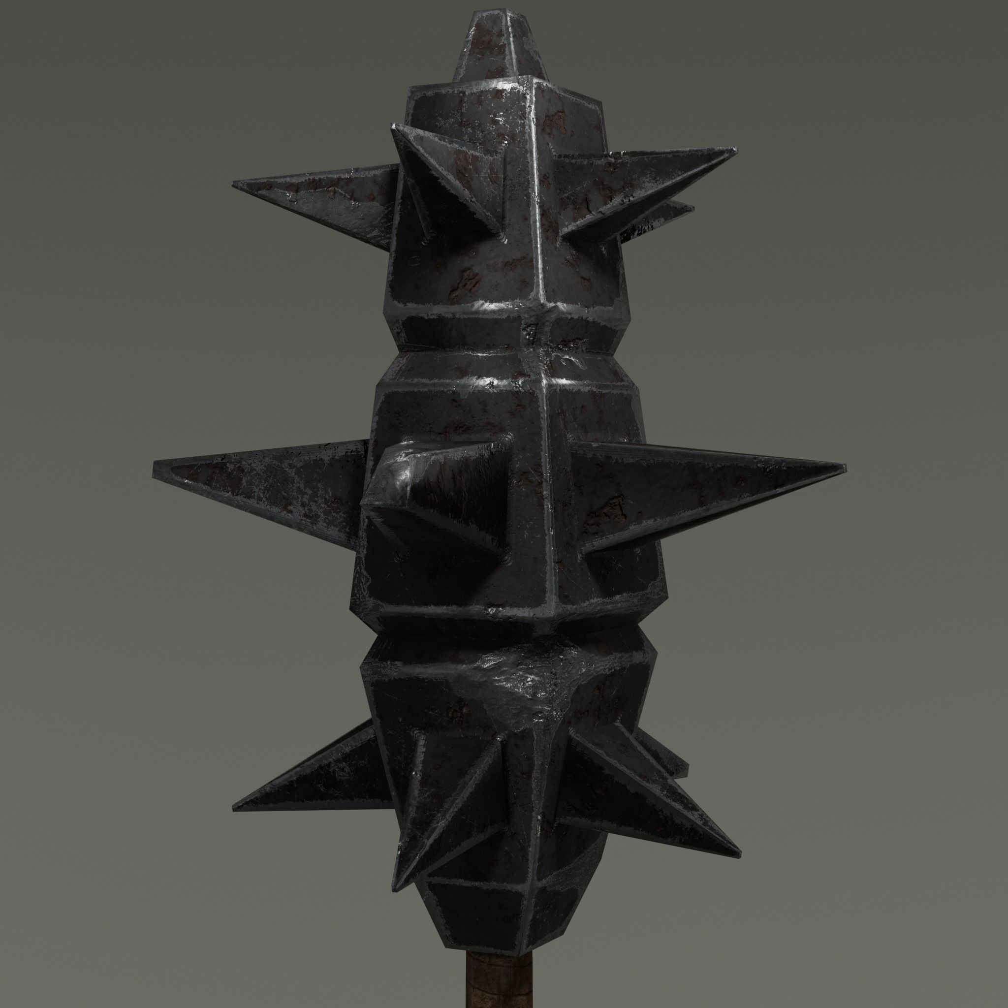 3D model Two Handed Spiked Mace VR / AR / low-poly | CGTrader