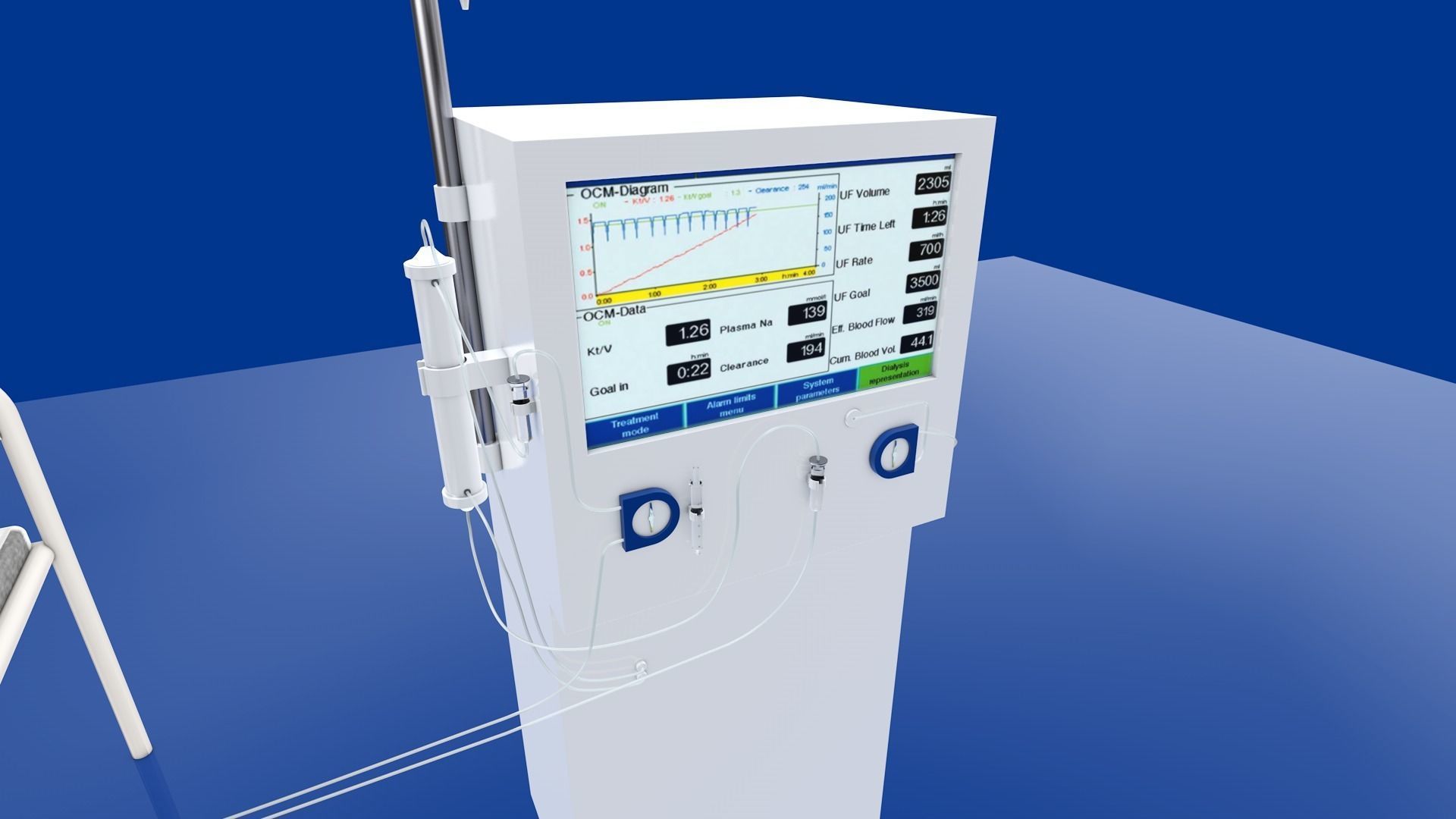 3D model Dialysis machine VR / AR / low-poly | CGTrader