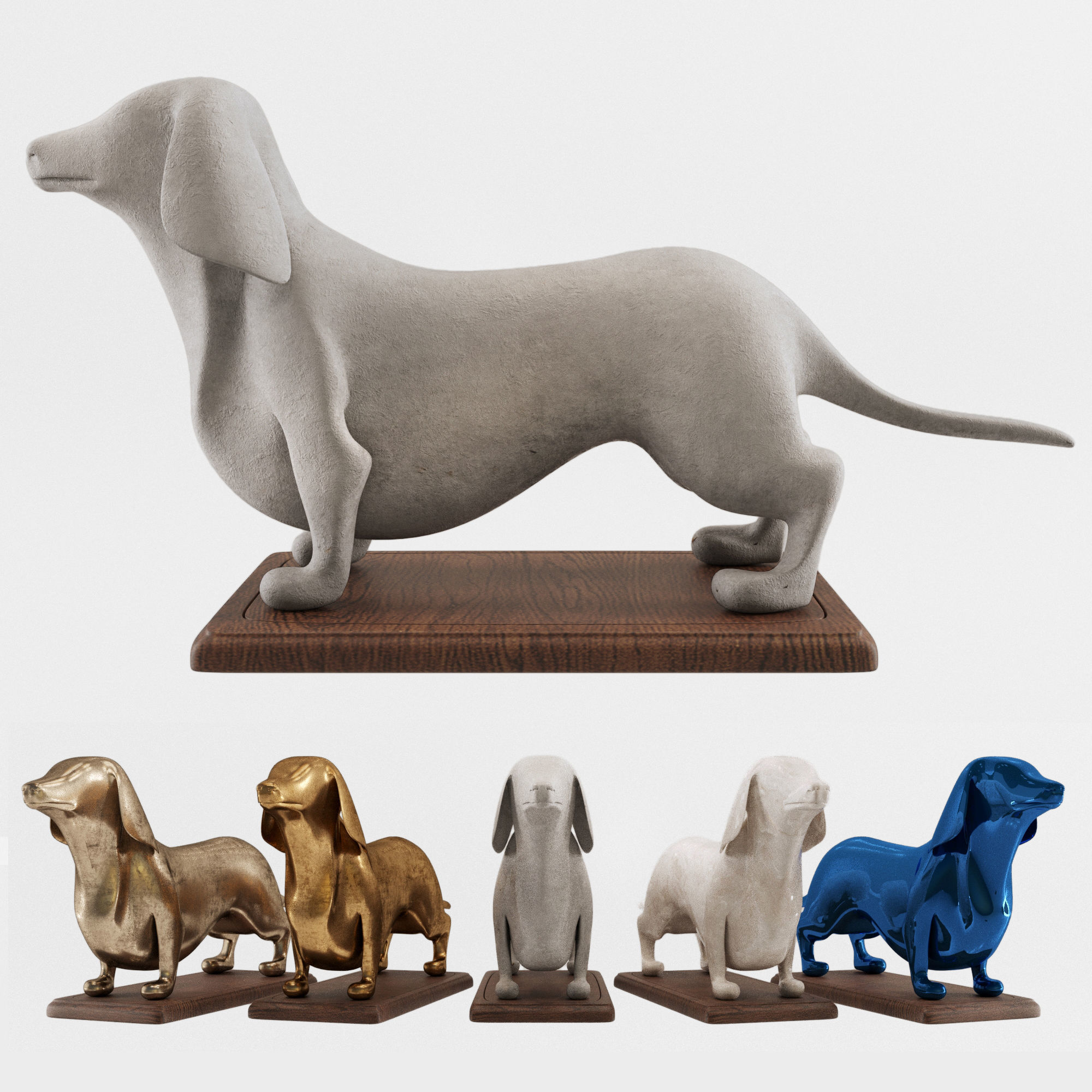 Wiener Dog Decorative Sculpture 3D model | CGTrader